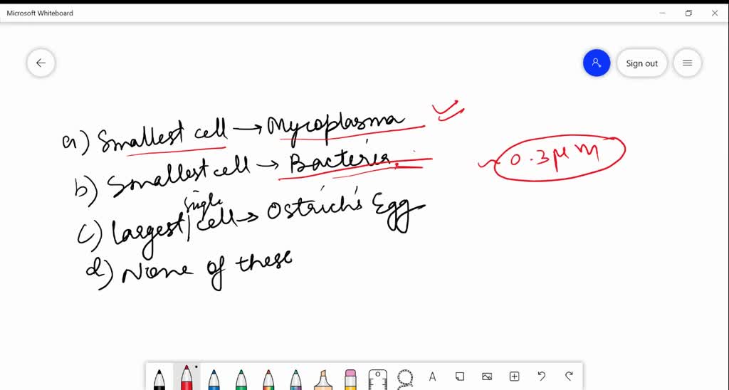 SOLVED:Which of the following is incorrect? (a) Smallest cell → ...