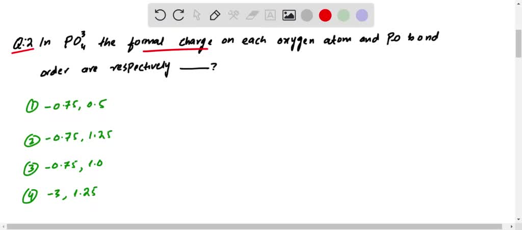 SOLVED:In PO4^3 the formal charge on each oxygen atom and the P-O bond ...