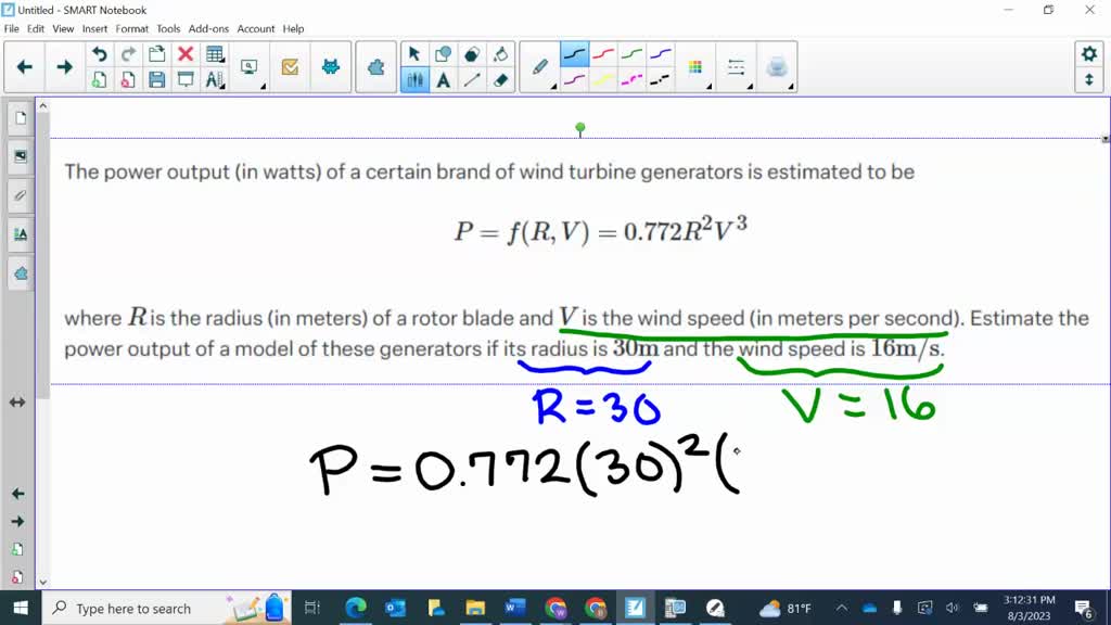 SOLVED:A wind turbine has a rotor diameter of 43 m, nominal rotational speed 31.0 rpm, and rated ...