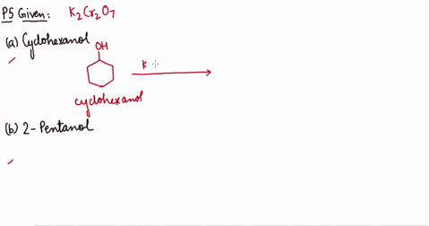SOLVED:Draw the product formed by oxidation of each of the following alcohols with potassium ...