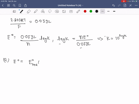 SOLVED:Using the standard reduction potentials listed in Appendix E2 calculate the equilibrium ...