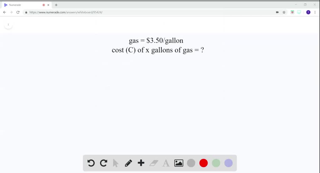 SOLVED:Suppose gas costs 3.50 a gallon. We make a model for the cost C ...