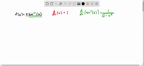 SOLVED:Evaluate the derivative of the following functions. f(x)=x sin^-1 x