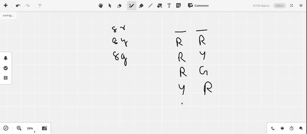A box contains 8 red, 8 yellow, and 8 green marbles. Construct a sample ...