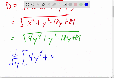 SOLVED:Find a point on the curve x=2 y^2 closest to (0,9)