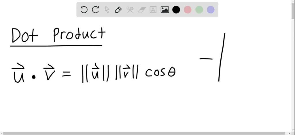 ⏩SOLVED:Define the dot product of 𝐮 and 𝐯 in terms of their… | Numerade