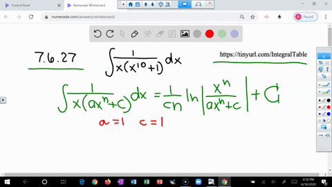 ⏩SOLVED:Preliminary work Use a table of integrals to determine the… | Numerade