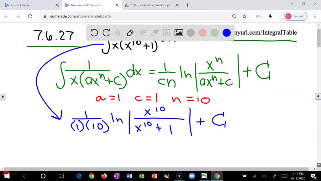 ⏩SOLVED:Preliminary work Use a table of integrals to determine the ... ⏩SOLVED:Preliminary work Use a table of integrals to determine the ...
