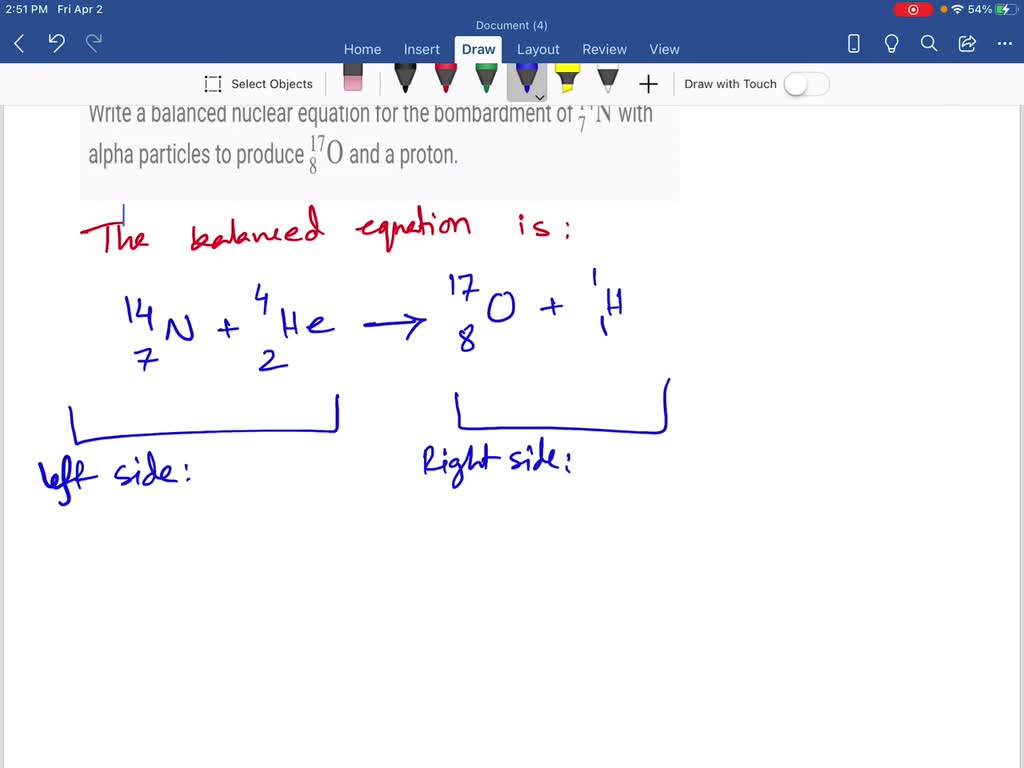 SOLVED:Write a balanced nuclear equation for the bombardment of _{7 ...