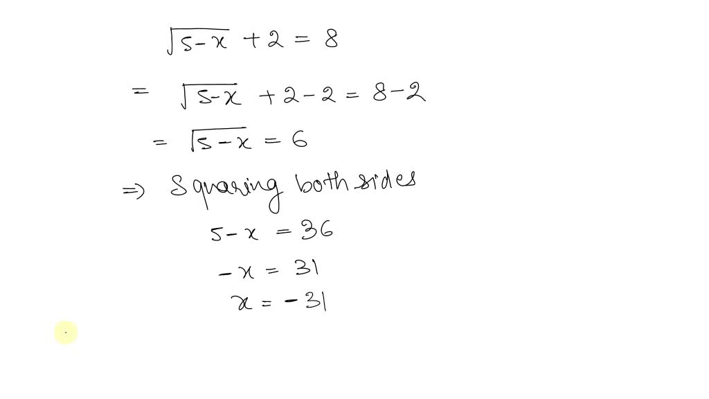 SOLVED Solve The Equation 5 5 x 2 8 SOLVED Solve The Equation 5 5 x 2 8