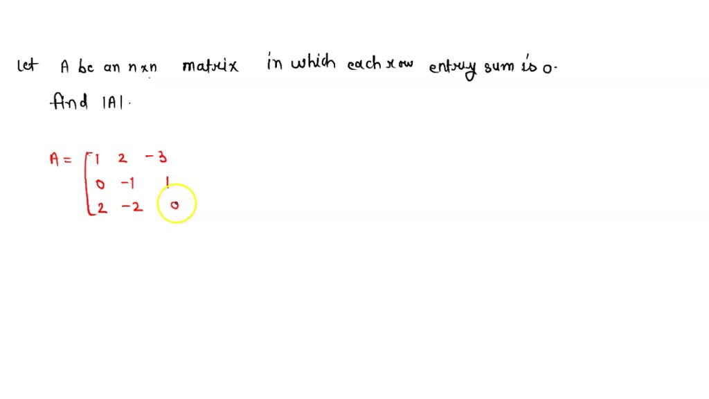 Let A be an n ×n matrix of nonnegative real numbers such that every row and column has the same ...