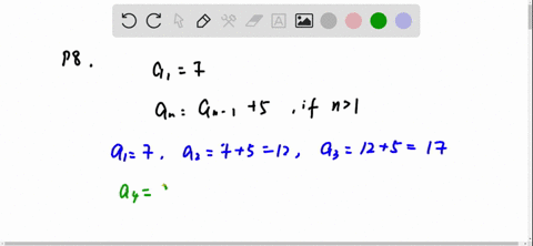 SOLVED:Find the first five terms of the sequence defined by the following recursive definition ...