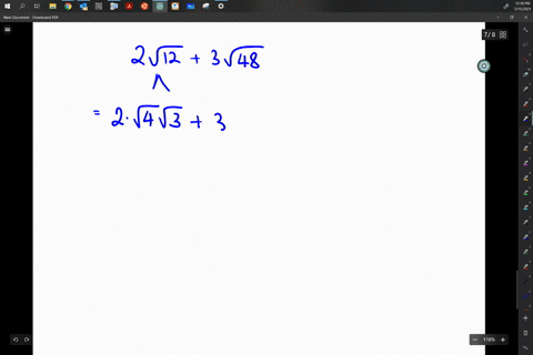 SOLVED:In the following exercises, simplify. 3 √(98)-√(128)