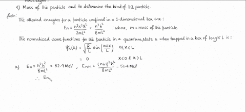 ⏩SOLVED:A particle confined in a rigid one-dimensional box of length ...