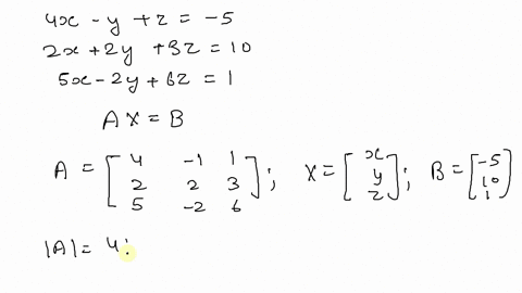 SOLVED:Use an inverse matrix to solve (if possible) the system of ...