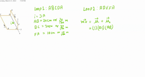 ⏩SOLVED:Figure 28-33 shows a current loop A B C D E F A carrying a ...