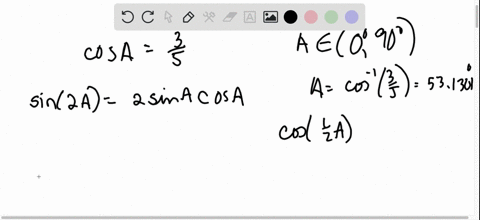 SOLVED:Exact Values Problems: a. Use the double and half argument ...