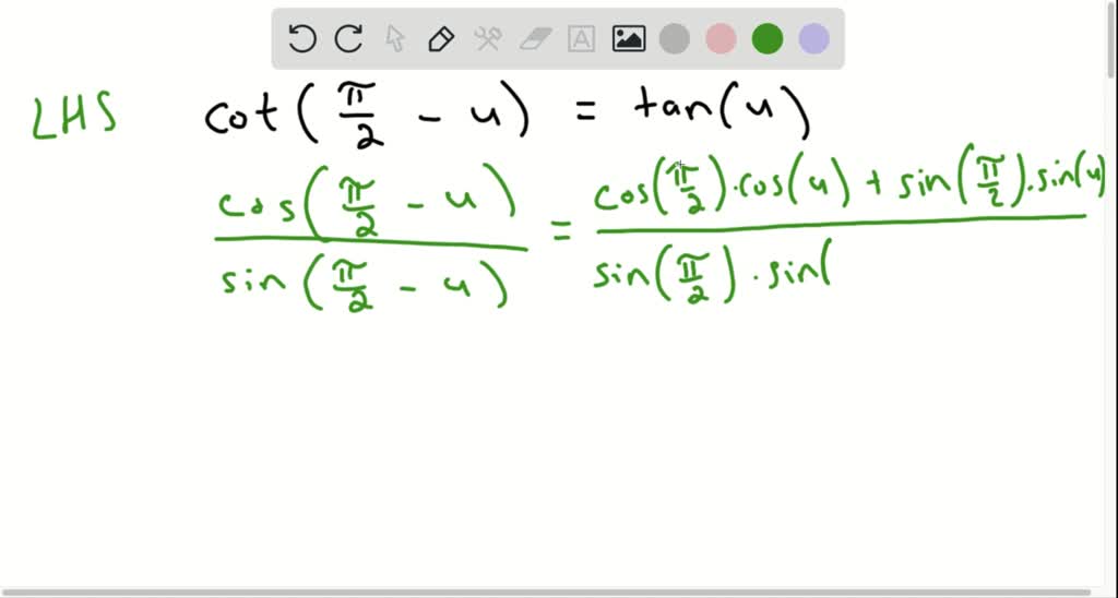 SOLVED:19-22 . Prove the cofunction identity using the addition and ...