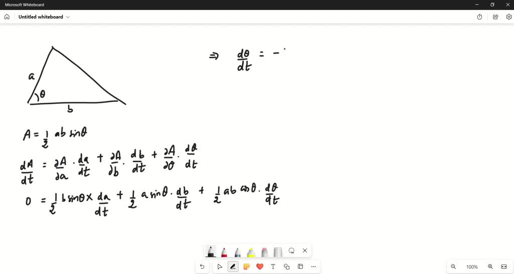 Let a and b denote two sides of a triangle and let θdenote the included ... Let a and b denote two sides of a triangle and let θdenote the included ...