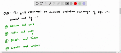 SOLVED:The first experiment on chemical evolution and origin of life ...
