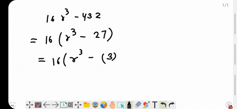 SOLVED:Factor the given expressions completely. 16 r^3-432