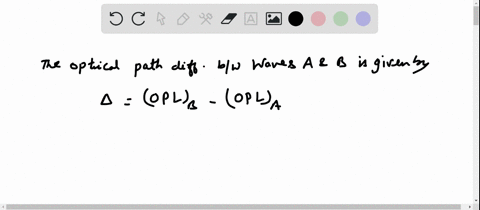 Determine the optical path difference for the two waves A and B both ...
