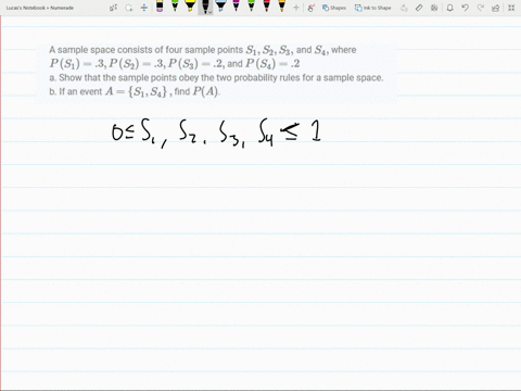 A sample space consists of 3 sample points with associated ...