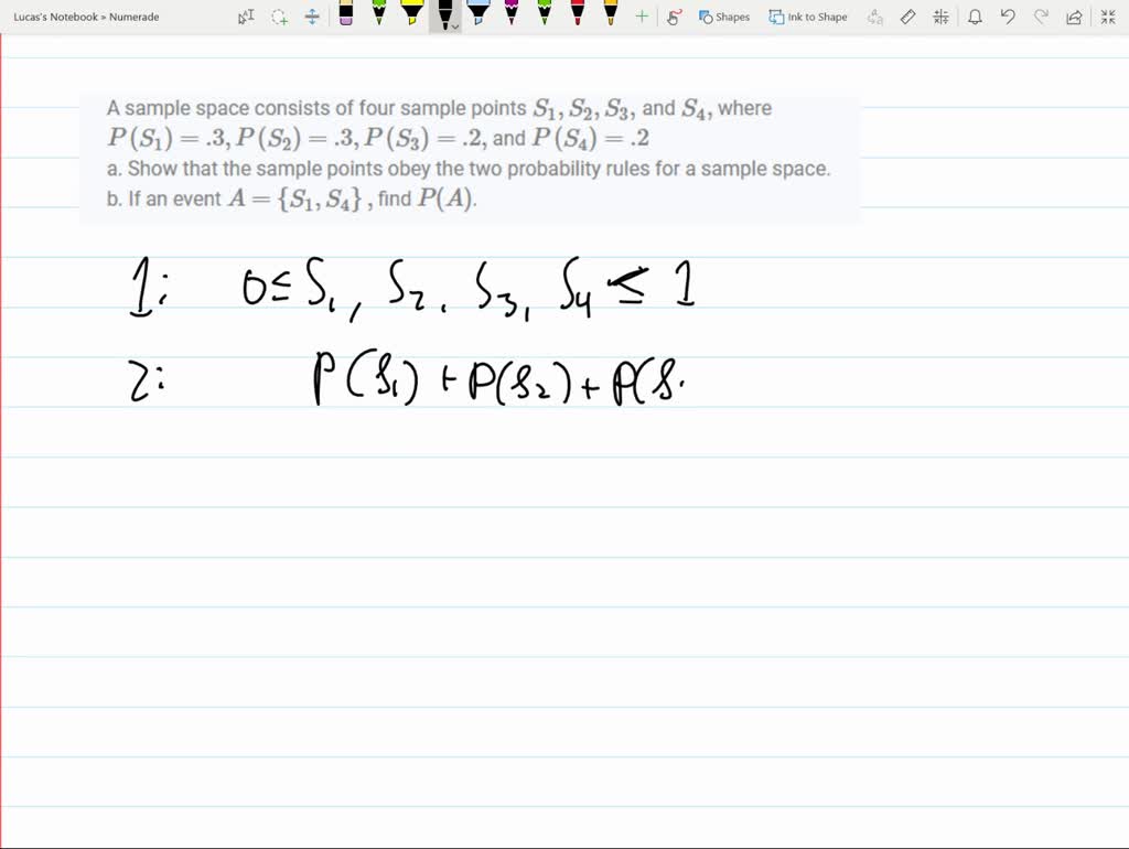 SOLVED:A sample space consists of 3 sample points with associated probabilities given as 2 p, p ...