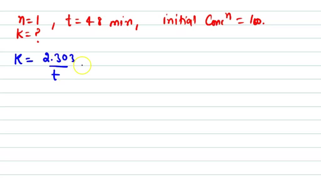 SOLVED:For a particular first order reaction, it takes 48 minutes for ...