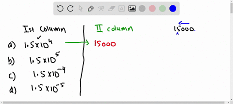 SOLVED:Match each number written in scientific notation in (a)-(d) in ...