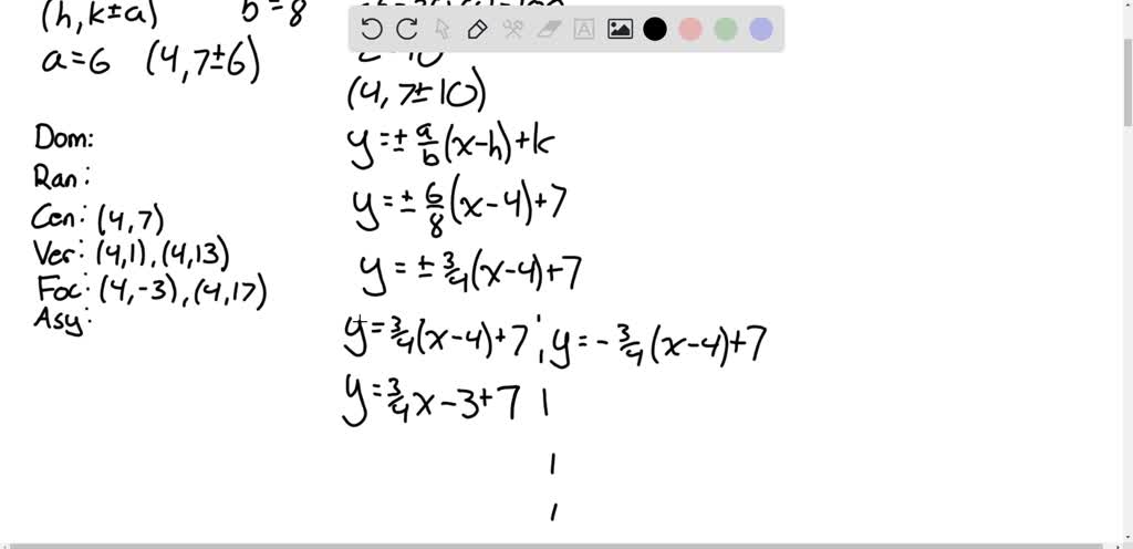 ⏩SOLVED:Graph each hyperbola. Give the domain, range, center,… | Numerade