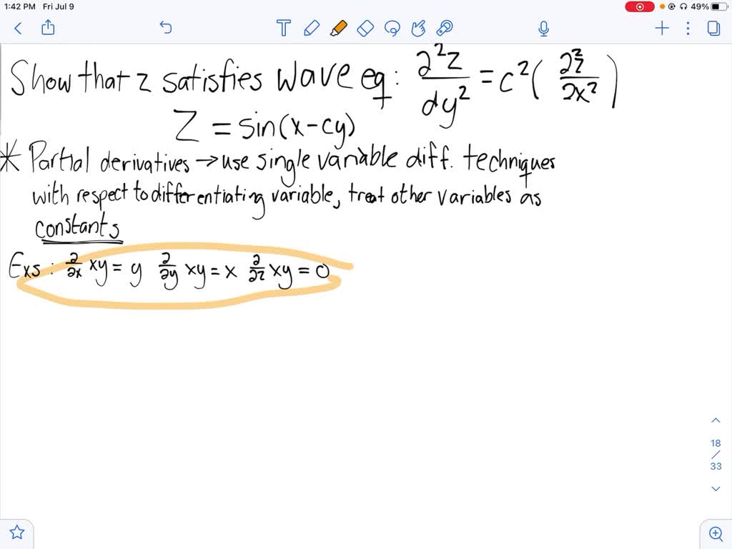SOLVED:Show that the function satisfies the wave equation \partial^{2 ...