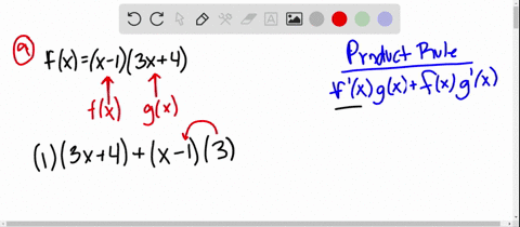 SOLVED:Find the derivative the following ways: a. Using the Product Rule (Exercises 7-10 ) or ...