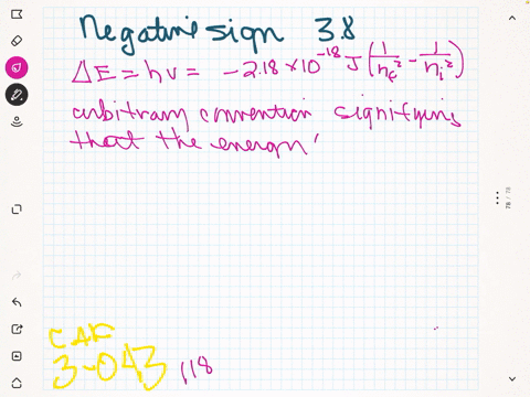 SOLVED:Explain the meaning of the negative sign in Equation 3.8
