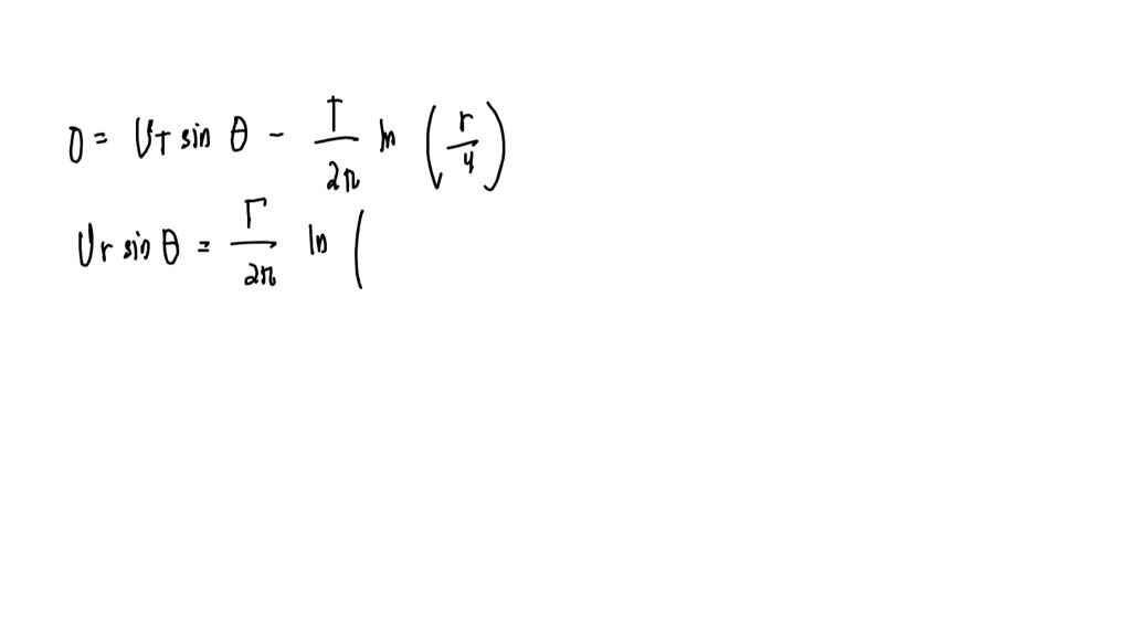 SOLVED: Consider a uniform flow with velocity U in the positive x direction combined with two ...