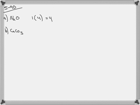 SOLVED:How many oxygen atoms are in each set? (a) four dinitrogen ...
