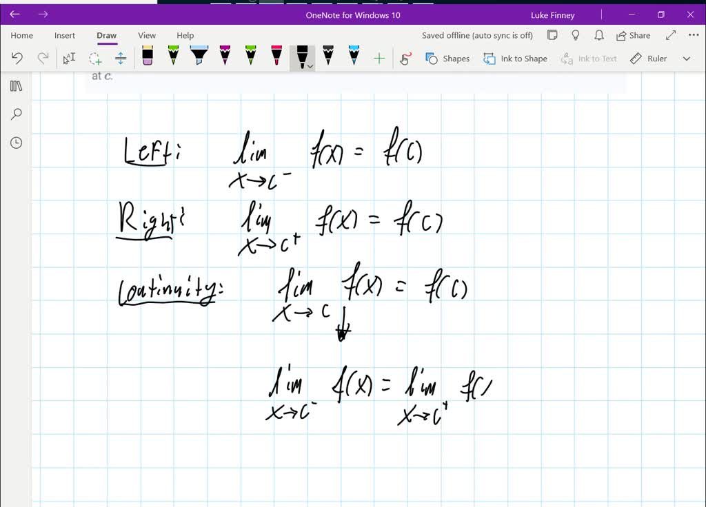 Solvedprove That A Function F Is Continuous At C If And Only If F Is Both Left Continuous At C