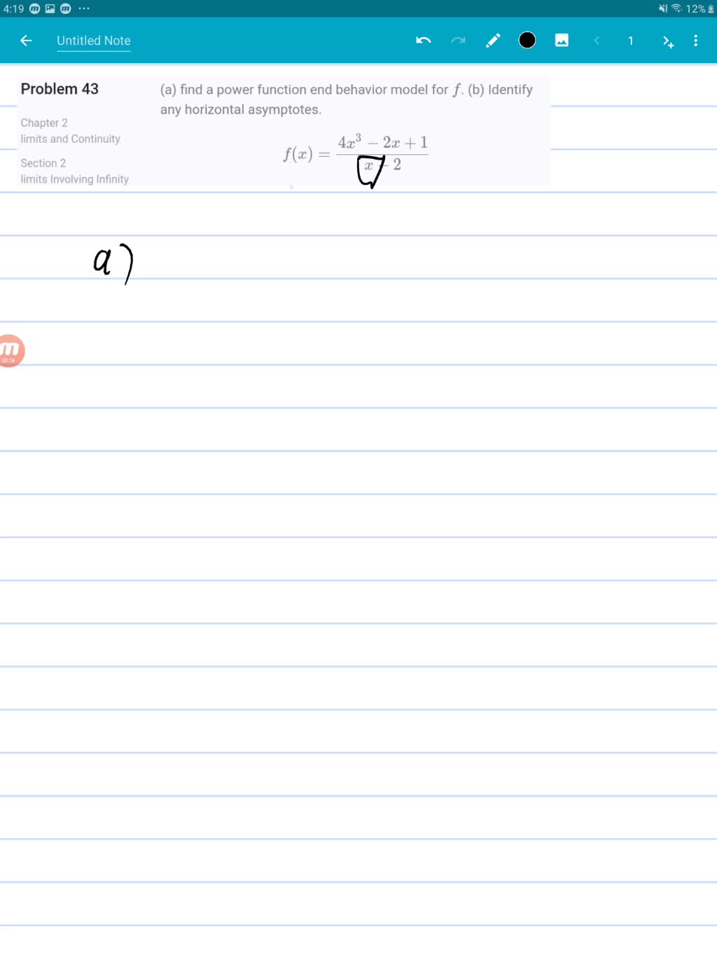 SOLVED:(a) find a power function end behavior model for f. (b) Identify ...