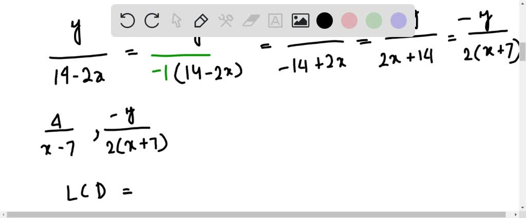 Find the LCD. Then convert each expression to an equivalent expression with the denominator ...