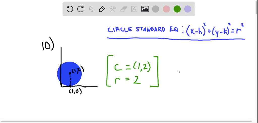 Find the center and radius of each circle. Write the standard form of ...