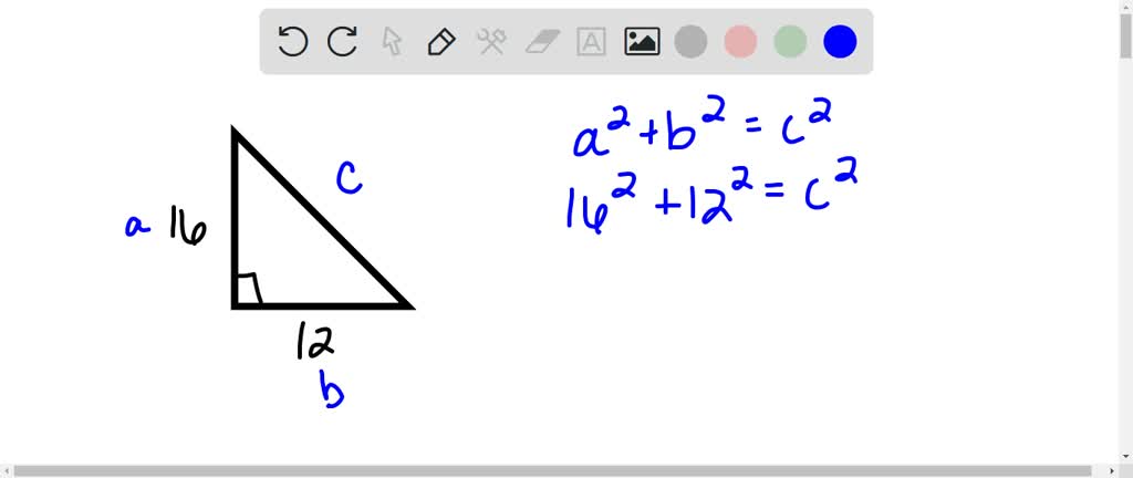 SOLVED:Use the Pythagorean Theorem to find the length of the hypotenuse.