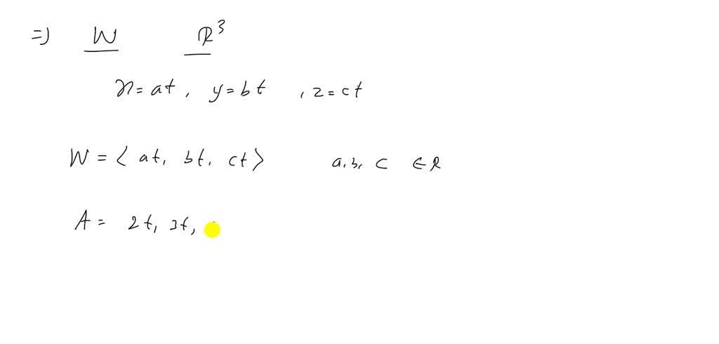 SOLVED:Prove that every line through the origin in R^3 is a subspace of ℝ^3.
