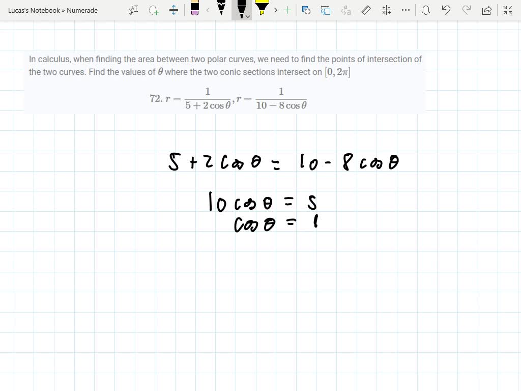 SOLVED:In calculus, when we need to find the area enclosed by two polar curves, the first step ...