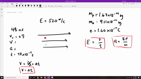 SOLVED:An electron and a proton are each placed at rest in an external uniform electric field of ...