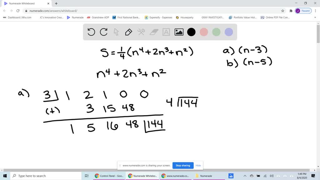 ⏩SOLVED:The sum of the first n perfect cubes is given by the formula ...