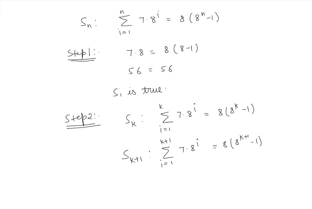 SOLVED Use Mathematical Induction To Prove That Each Statement Is True SOLVED Use Mathematical Induction To Prove That Each Statement Is True