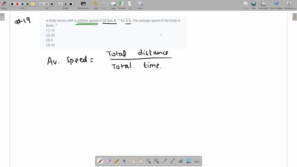 SOLVED: A bus moves with uniform velocity along a straight line path ...