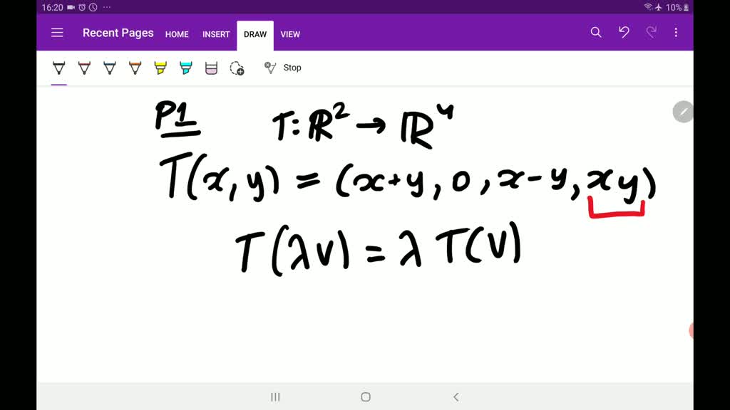  SOLVED Decide Whether Or Not The Given Mapping T Is A Linear Numerade