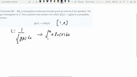 SOLVED:In each of Exercises 59-64, a nonnegative continuous function g and an interval I are ...