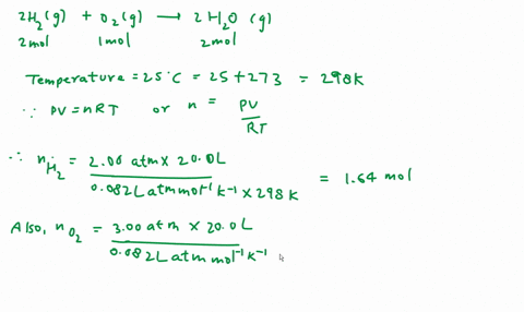 SOLVED: A 20.0-L stainless steel container was charged with 2.00 atm of ...